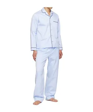 TEKLA Button-up Long-sleeved Pajamas