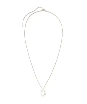 JIL SANDER Horseshoe Pendant Necklace - Silver
