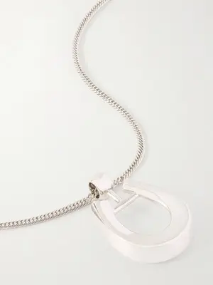 JIL SANDER Horseshoe Pendant Necklace - Silver