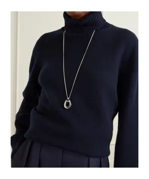 JIL SANDER Horseshoe Pendant Necklace - Silver