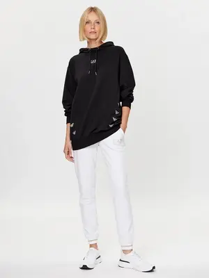 EA7 Logo-print Long-sleeve Hoodie