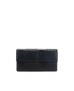 Bottega Veneta Intrecciato Continental Wallet - Black