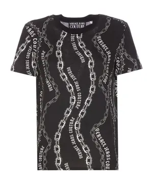 Versace Chain Print Crewneck T-shirt