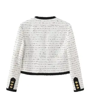 Marissa Chiara Textured Long-sleeved Jacket With Patch Pockets