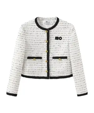 Marissa Chiara Textured Long-sleeved Jacket With Patch Pockets