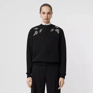 Burberry Embellished Crew Neck Sweater