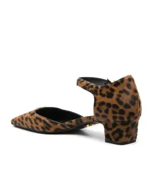 Prada Leopard-print Pumps With Buckle Detail