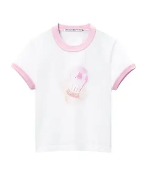 Alexander Wang Graphic Printed Crewneck T-shirt - White