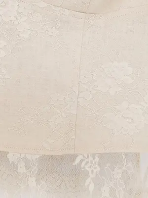 Pinko Janessa Lace V-neck Top - Nude