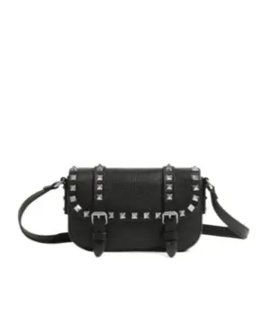 Valentino Garavani Rockstud Foldover Top Phone Bag - Black