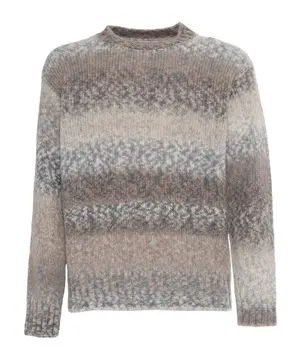KANGRA Crewneck Knitted Jumper - Gray