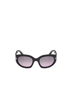 TOM FORD Full Rim Oval Sunglasses - Black