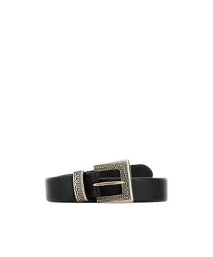 Prada Engraved Buckle Belt - Black