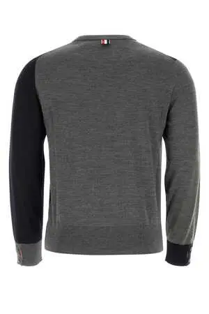 Thom Browne Rwb Paneled Long Sleeve Sweater