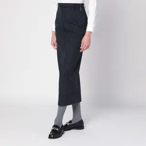 Thom Browne Pinstriped Pencil Midi Skirt