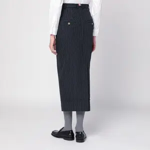 Thom Browne Pinstriped Pencil Midi Skirt