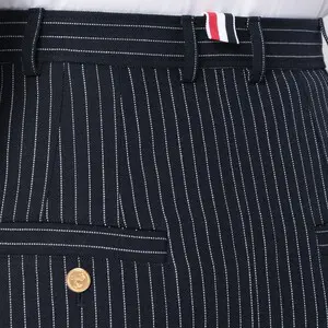 Thom Browne Pinstriped Pencil Midi Skirt