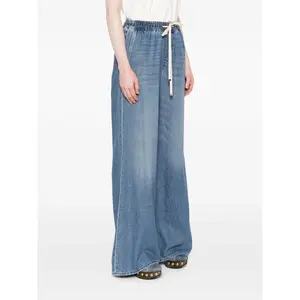 7 For All Mankind Wide Leg Jeans With Elasticated Drawstring Waist