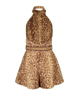 Zimmermann Cascadian Halterneck Sleeveless Playsuit