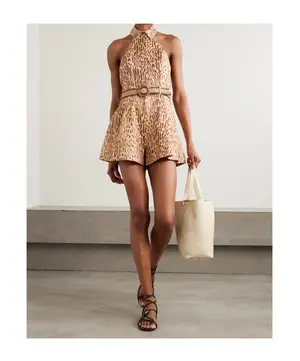 Zimmermann Cascadian Halterneck Sleeveless Playsuit