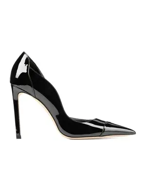JIMMY CHOO Brigitte Patent Leather D'orsay Heeled Pumps - Black