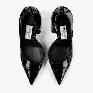 JIMMY CHOO Brigitte Patent Leather D'orsay Heeled Pumps - Black