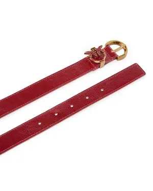Pinko Love Birds Buckled Leather Belt