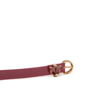 Pinko Love Birds Buckled Leather Belt
