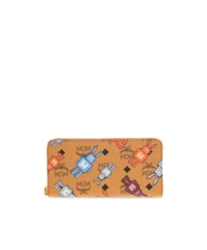 Mcm Logo Wallet - Brown