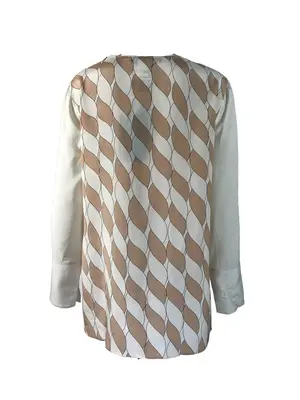 Sportmax Long-sleeved Blouse With Geometric Print