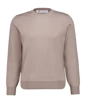 Brunello Cucinelli Crewneck Long Sleeve Jumper - Nude