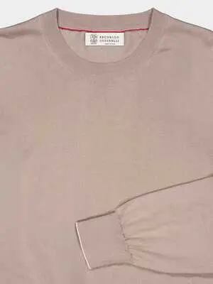 Brunello Cucinelli Crewneck Long Sleeve Jumper - Nude
