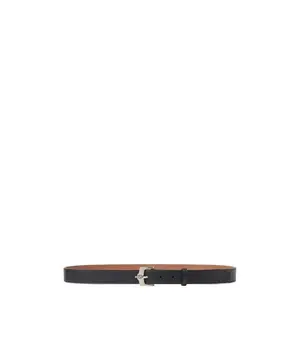 Fendi Logo Buckle Leather Belt - Black