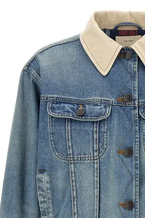 THE ROW Lapel Long Sleeve Denim Jacket