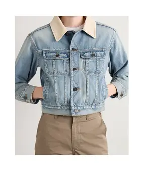 THE ROW Lapel Long Sleeve Denim Jacket