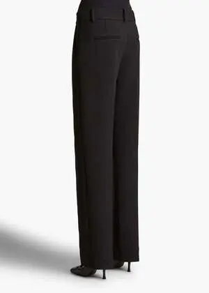 Khaite Cambie Wool Casual Pants - Black