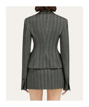 FERRAGAMO Single-breasted Blazer - Black/sand