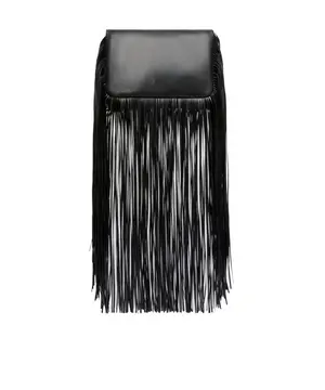 Max Mara Sportmax Soffy Fringes Logo Debossed Pouch