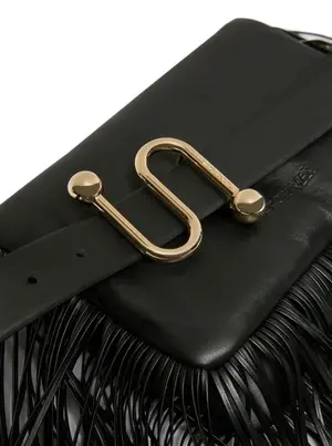 Max Mara Sportmax Soffy Fringes Logo Debossed Pouch