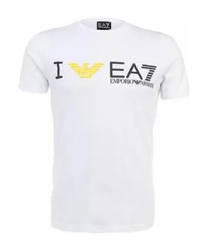 EA7 Round-necked Logo T-shirt - White
