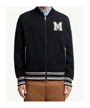 Moncler Logo Patch Bomber Jacket