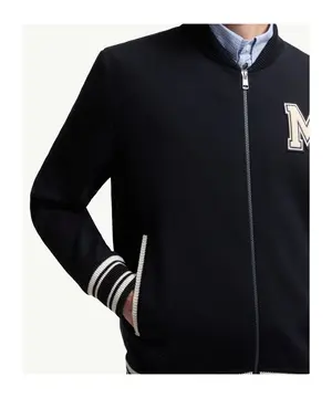 Moncler Logo Patch Bomber Jacket
