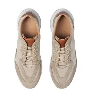 SCAROSSO Achille Lace-up Sneakers - Beige