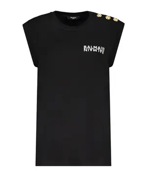 Balmain Logo Detailed Sleeveless Tank Top