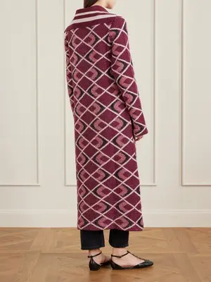 La DoubleJ Jacquard Long Knit Cardigan