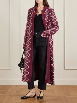 La DoubleJ Jacquard Long Knit Cardigan