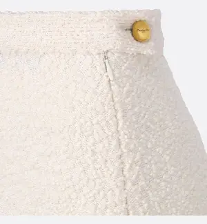 Dior Flared Mini Skirt With Logo Detail - Beige