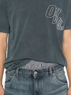 Off-White Outline-arrow Logo-print T-shirt