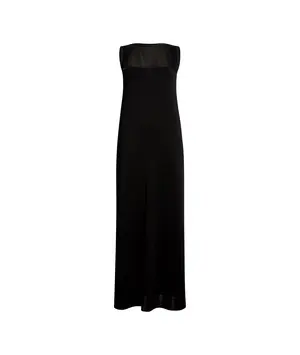 Khaite Sleeveless Sheer-panel Maxi Dress