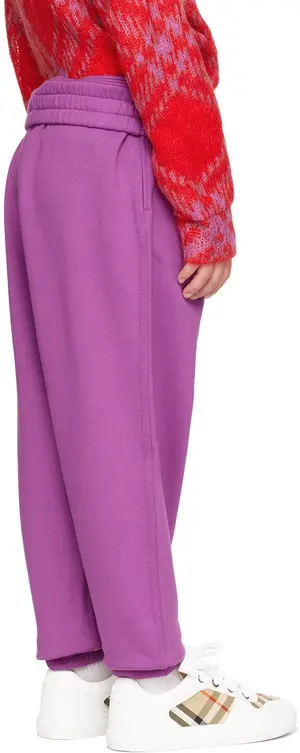 Burberry Appliqué-logo Joggers - Purple